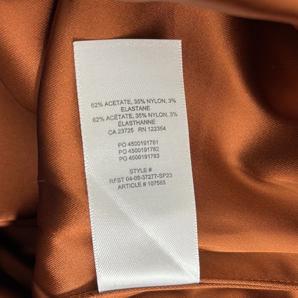 Wilfred | Dresses | Aritzia Color Anise Brown Shine Dress | Poshmark
